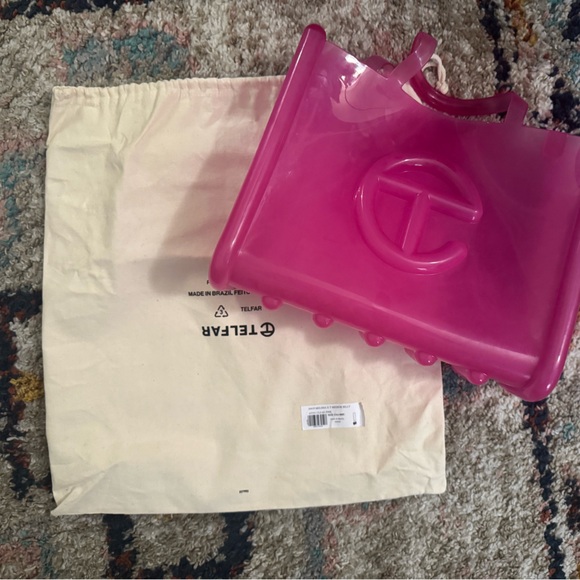 Telfar | Bags | Telfar X Melissa Medium Jelly Shopper Clear Pink | Poshmark